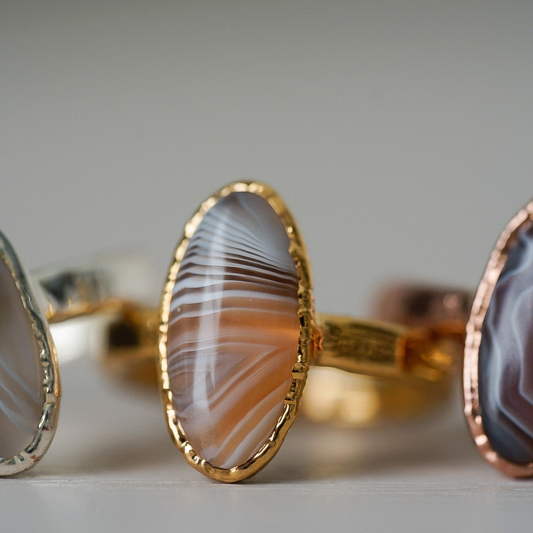 Oval Agate Rings – Indigo Row